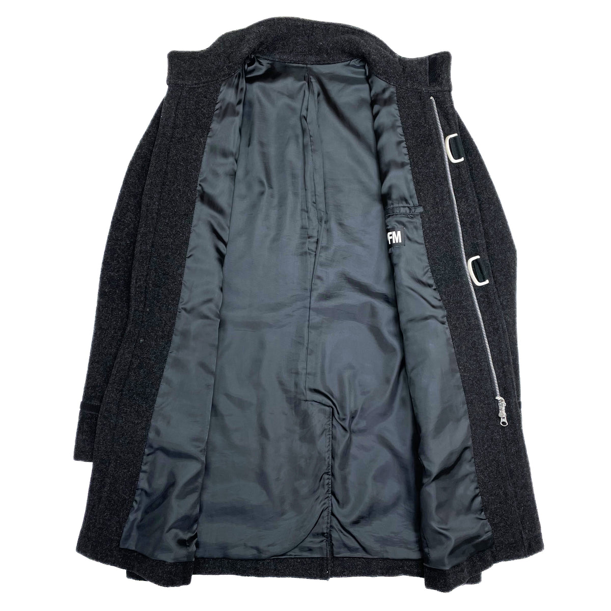 (DESIGNERS) PPFM STAND COLLAR BELTED WOOL RIDERS COAT – Linco