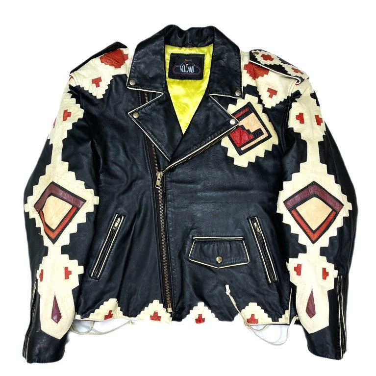 (VINTAGE) 1990'S～ MADE IN MEXICO VOLCANO BUFFALO PATTERN LEATHER PATCH ...