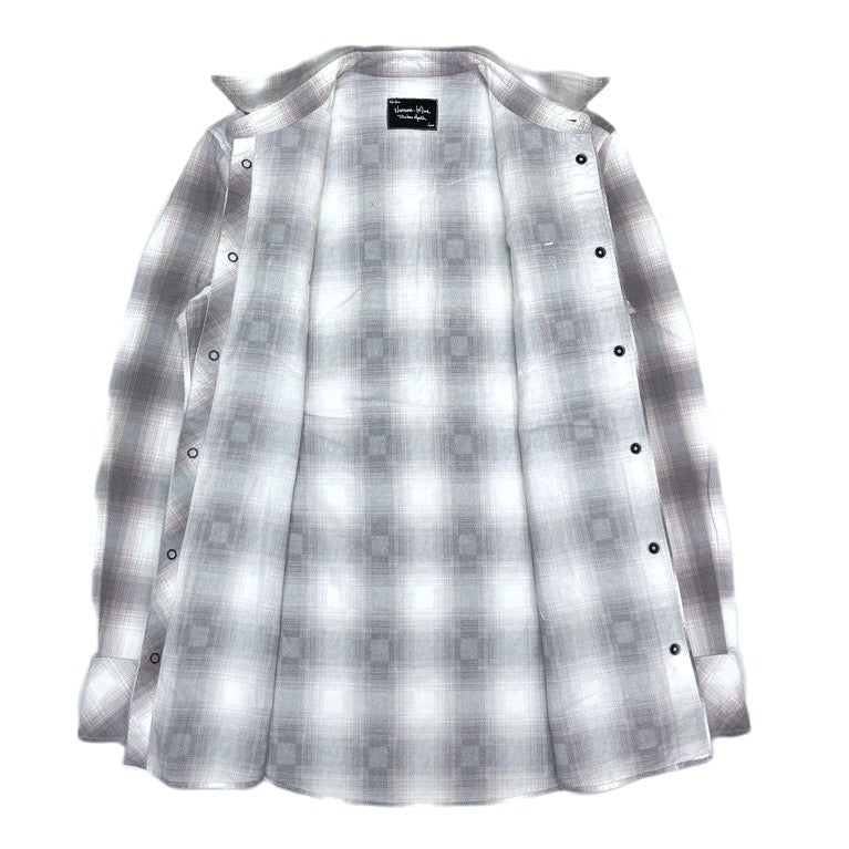 (DESIGNERS) 2000'S～ NUMBER NINE SHADOW PLAID FLANNEL WESTERN SHIRT WIT ...