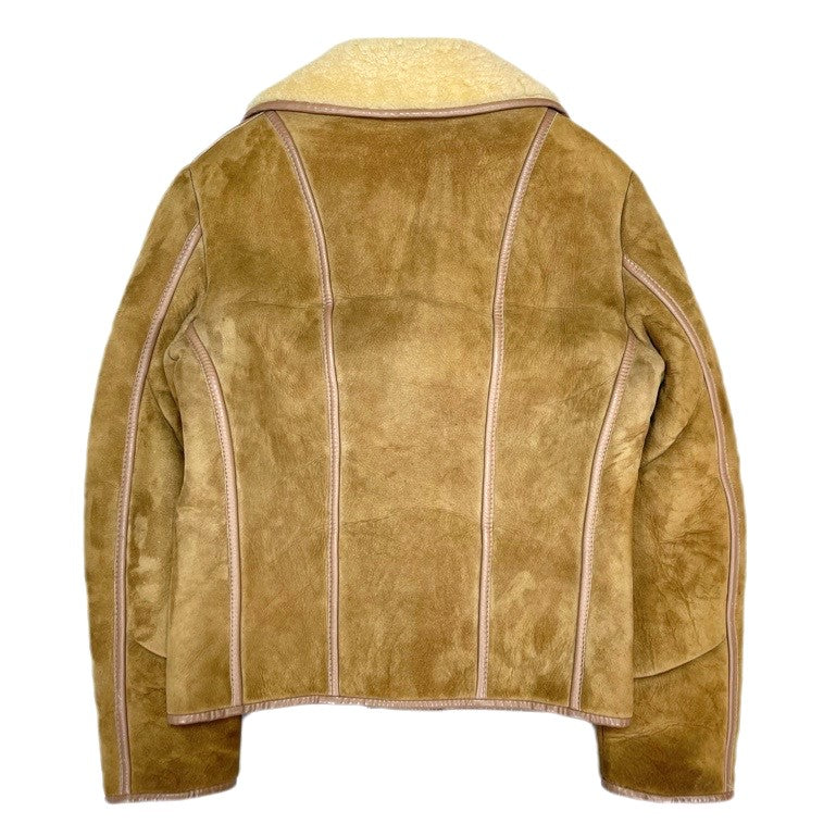 (VINTAGE) 1970'S～ skin things SHEEPSKIN SHEARLING DOUBLE BREASTED BIKE ...