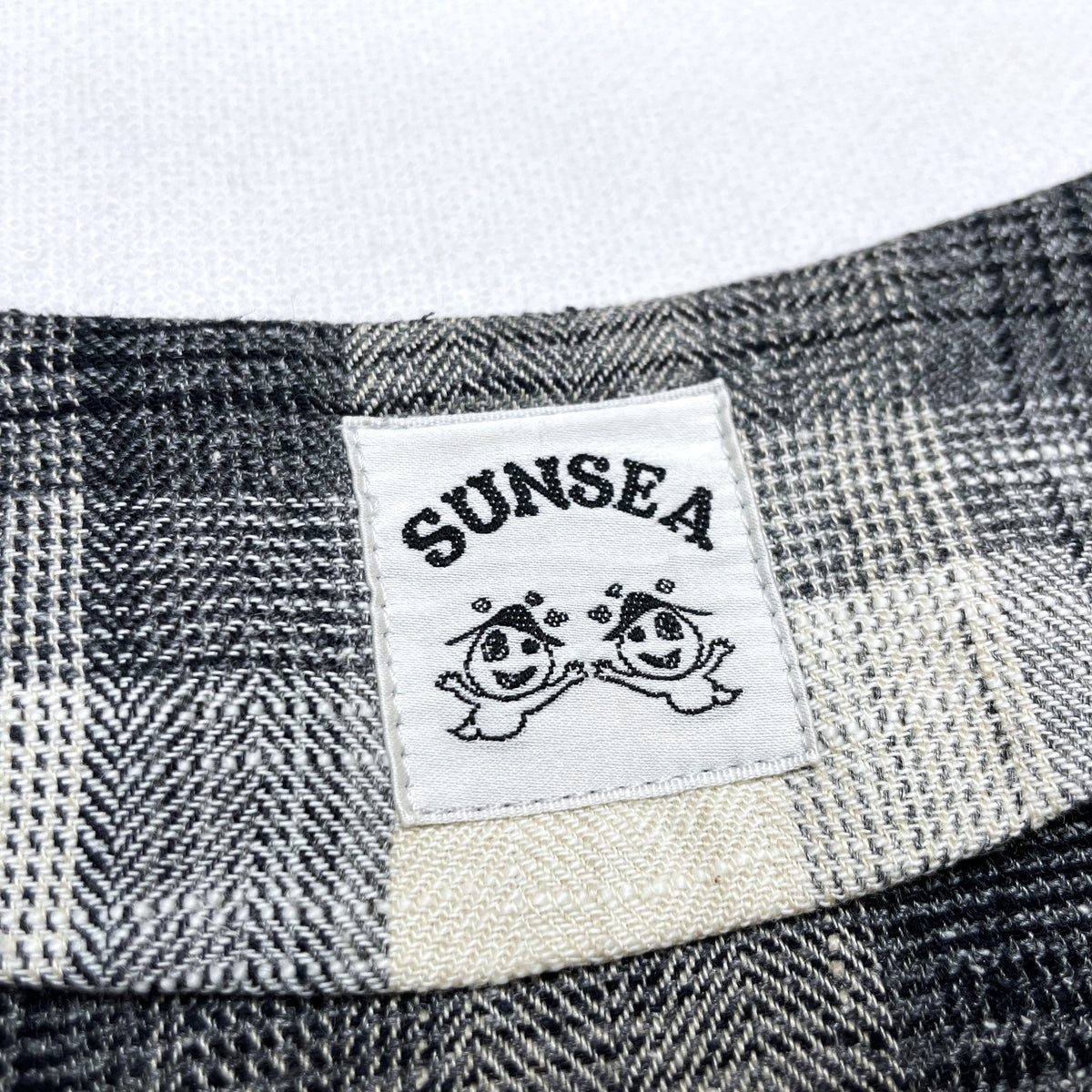 (DESIGNERS) MADE IN JAPAN SUN SEA PLAID PATTERN LINEN BLEND PULLOVER S ...