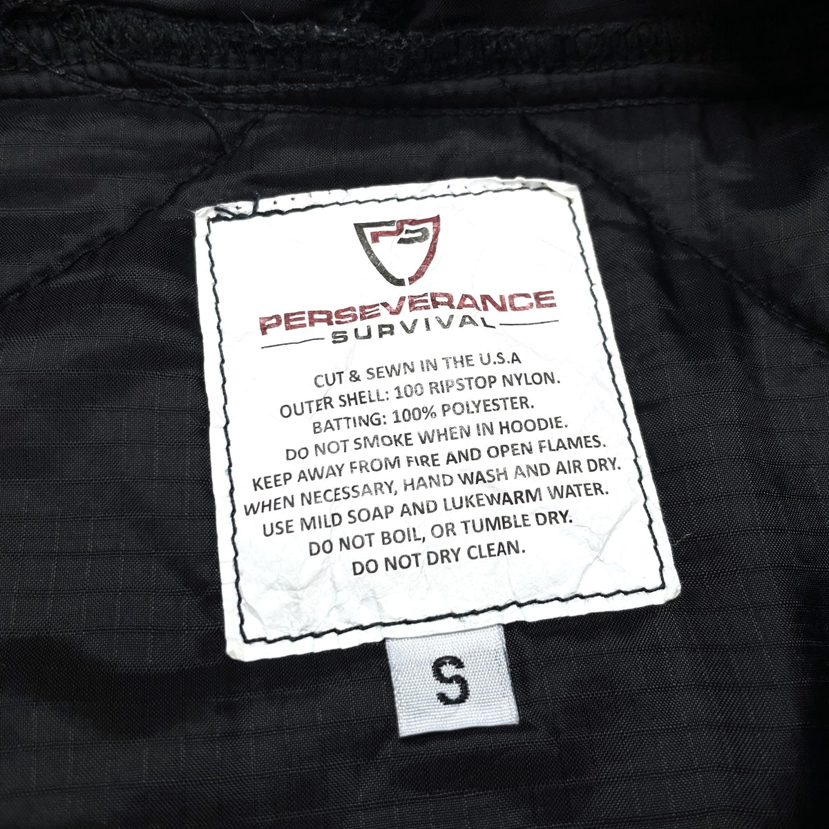 (VINTAGE) MADE IN USA PERSEVERANCE SURVIVAL QUILTING PULLOVER HOODIE ...