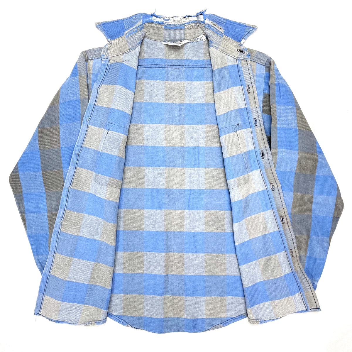 (BORO) 1980'S MADE IN USA FIVE BROTHER BLOCK CHECKERED HEAVY FLANNEL S ...