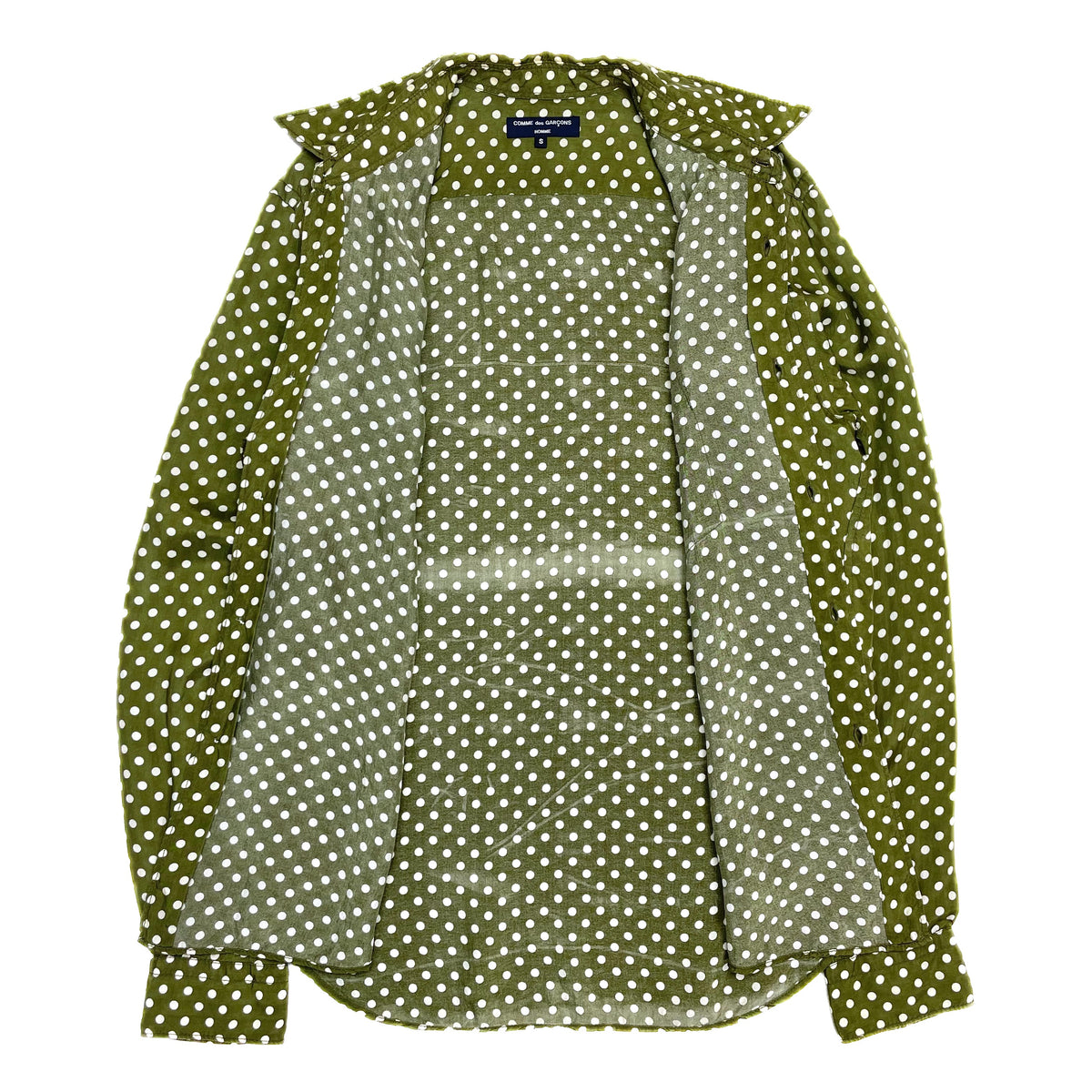 (DESIGNERS) AD2007 COMME des GARCONS HOMME POLKA DOTS PATTERN CUPRA 10 ...