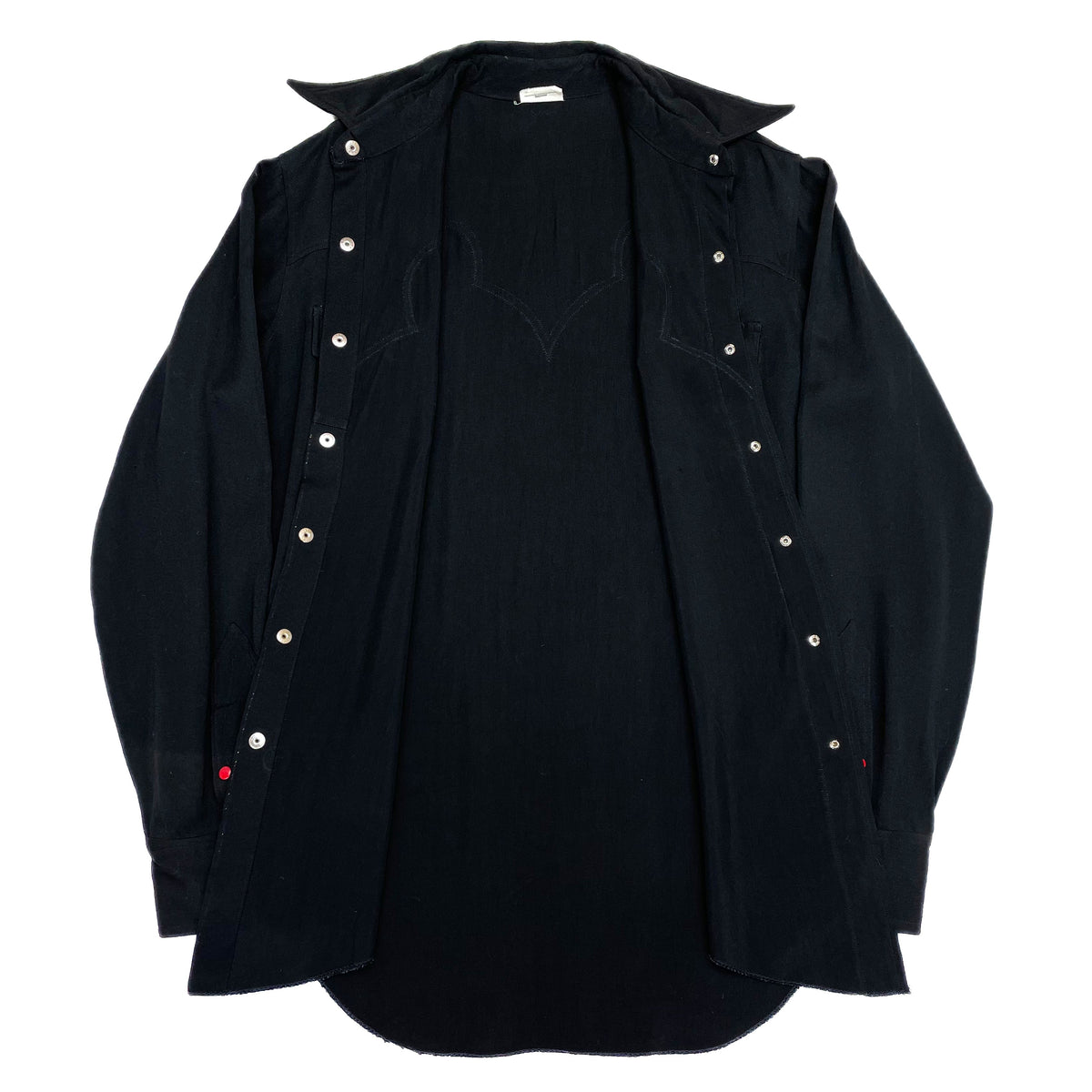 (VINTAGE) 1950'S～ UNKNOWN GABARDINE WESTERN SHIRT AS IS – Linco