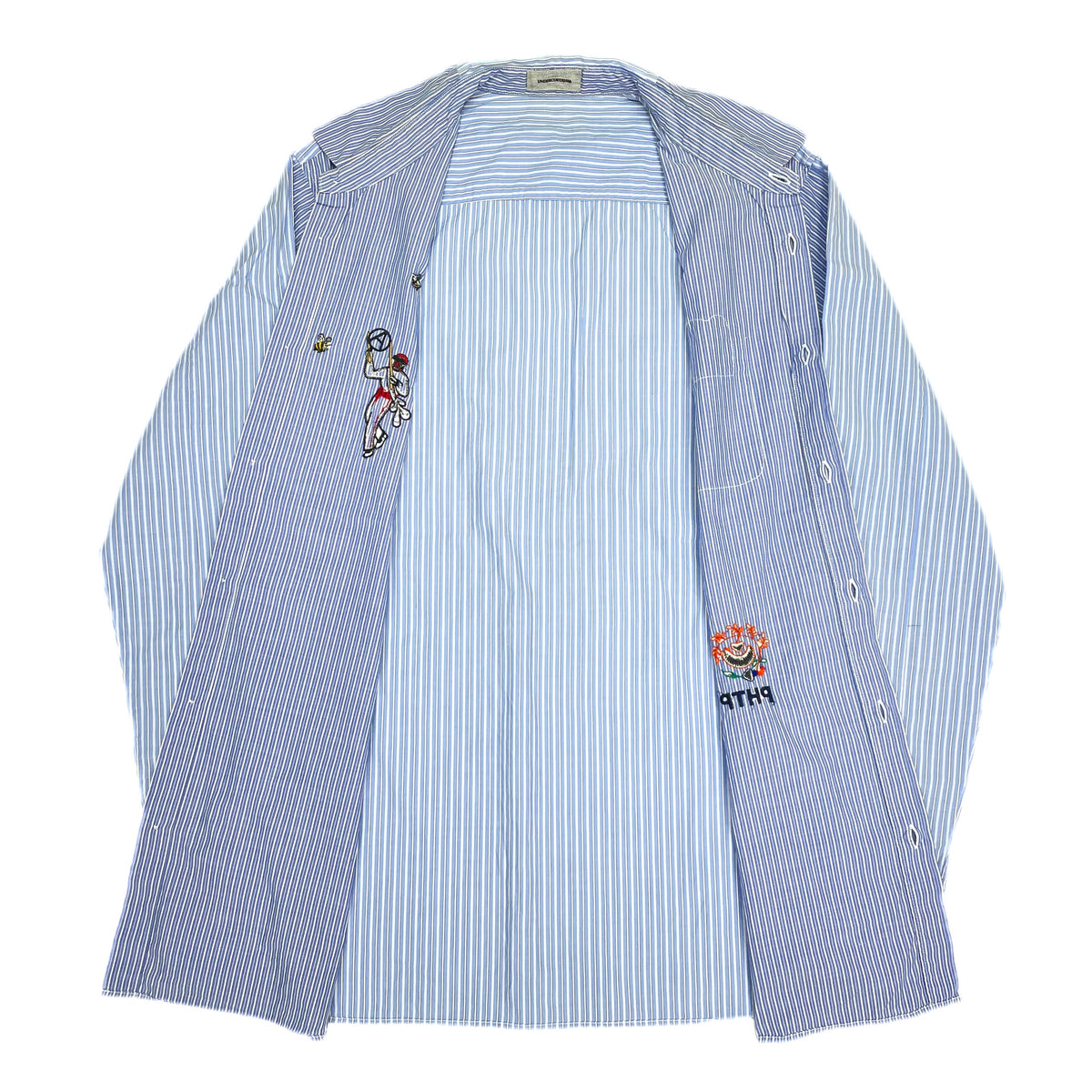 (DESIGNERS) 2000'S～ UNDERCOVERISM FRON BACK STRIPED DESIGN SHIRT WITH ...